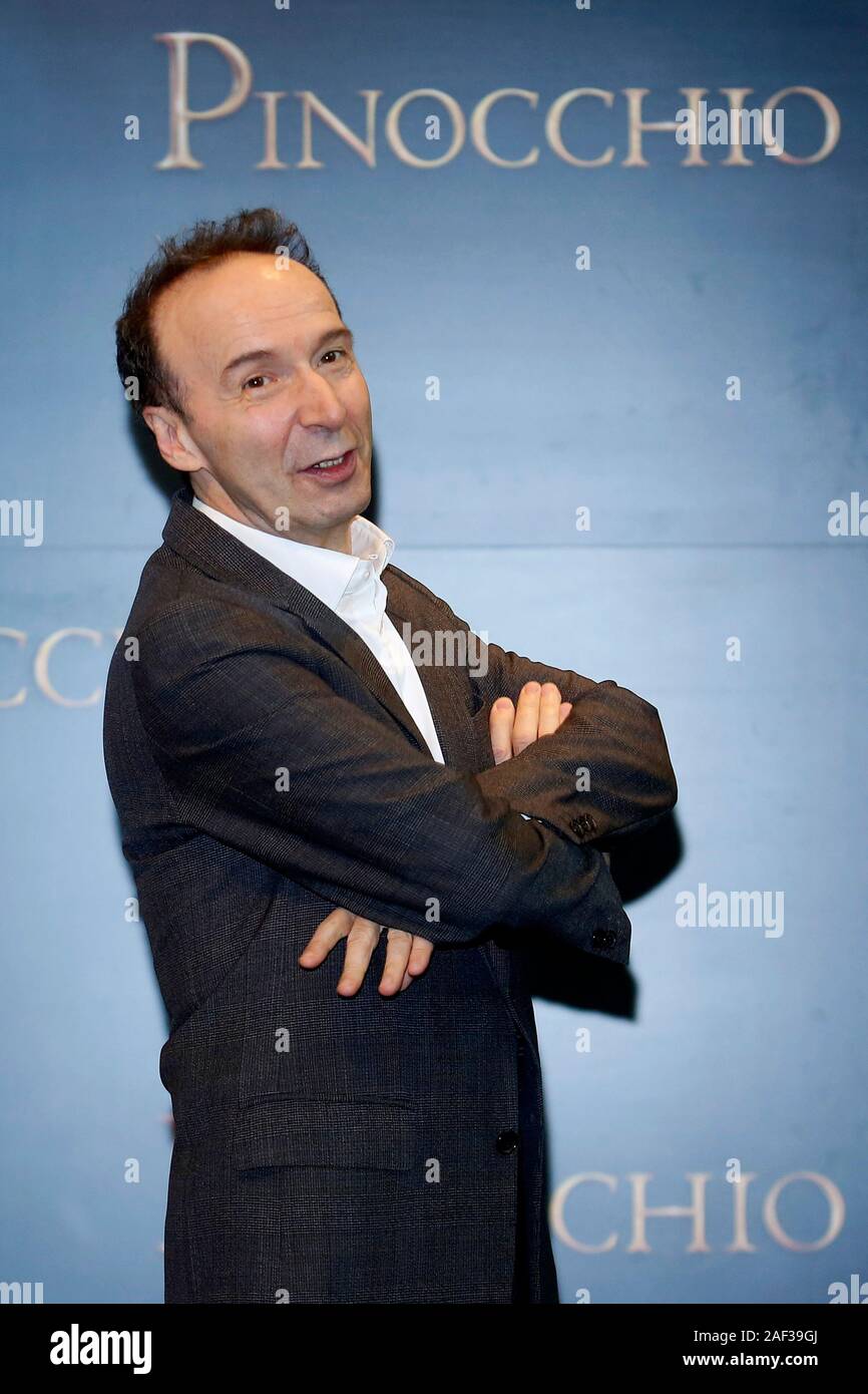 Rome, Italy. 12th Dec, 2019. Roberto Benigni as Mister Geppetto Rome ...
