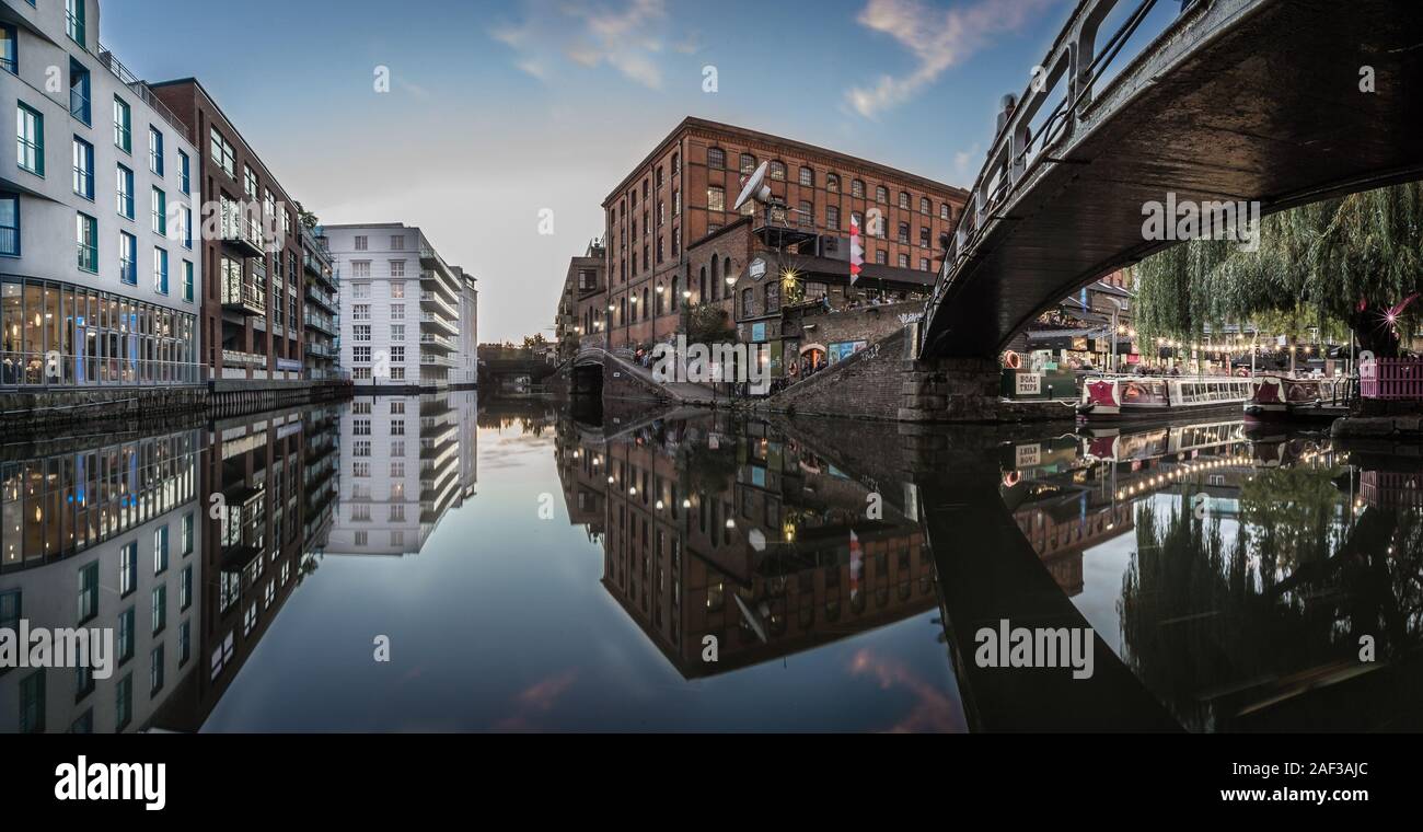 A panoramic view of Camden and the canal in London, England Stock Photo ...