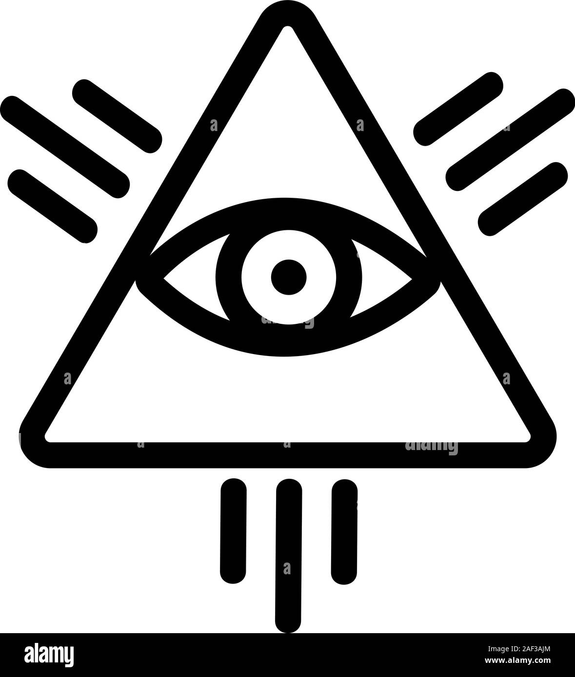Magical eye icon vector. Isolated contour symbol illustration Stock ...