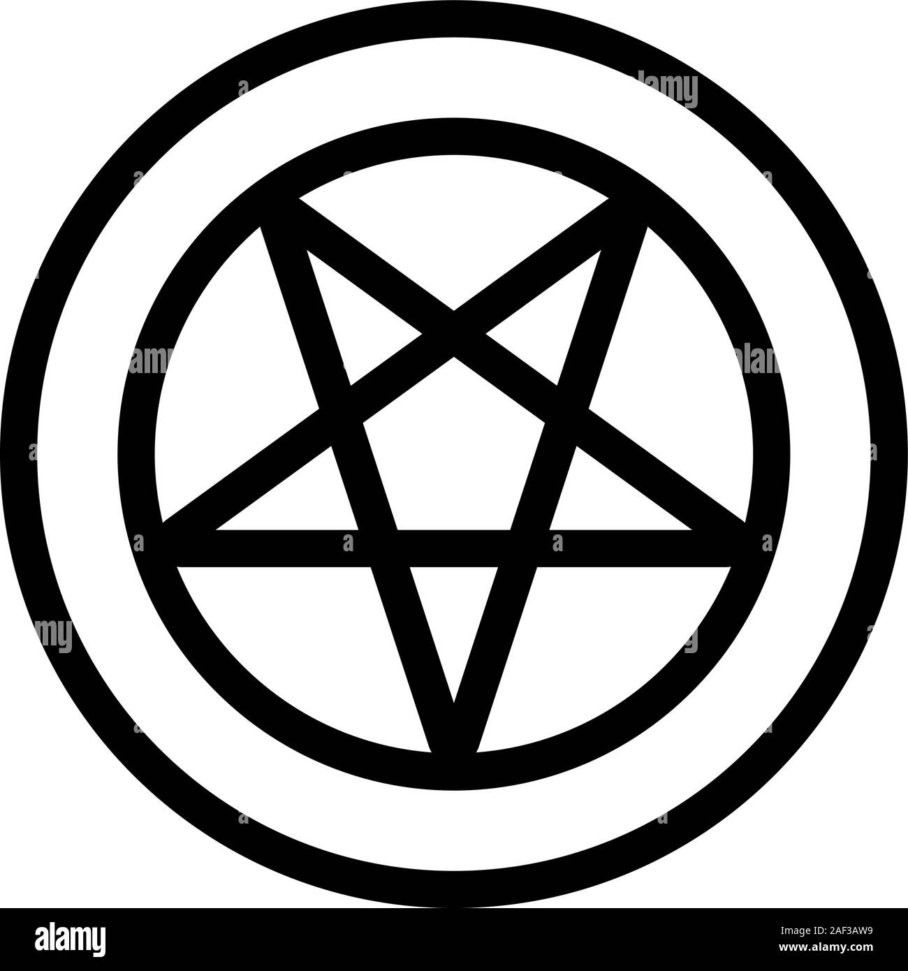 magical star icon vector. Isolated contour symbol illustration Stock ...