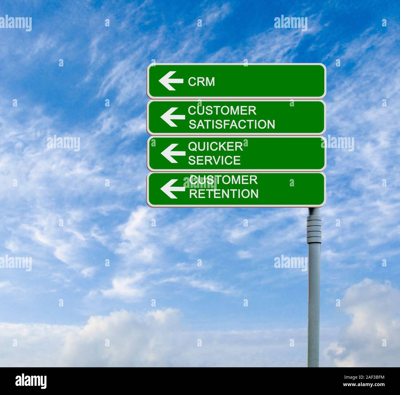 Road sign to CRM Stock Photo - Alamy