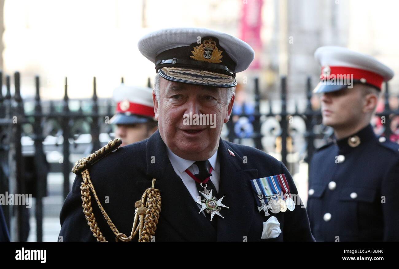 Admiral Lord Alan West arriving for a service of thanksgiving for the ...