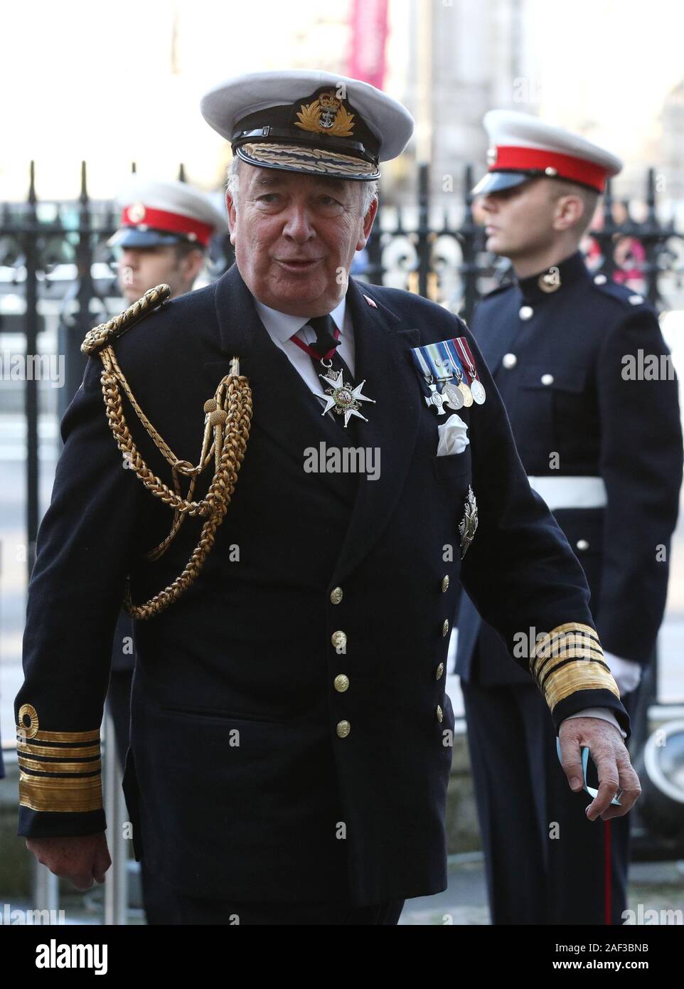 Admiral Lord Alan West arriving for a service of thanksgiving for the ...
