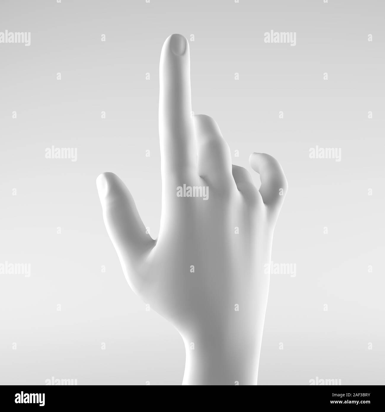 White hand on a white background. 3d rendering, 3d illustration Stock ...