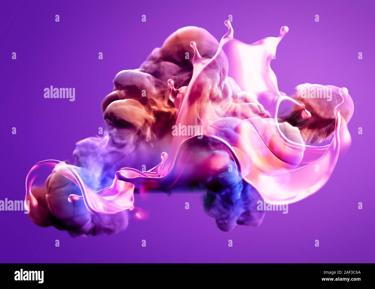 Colorful smoke.3d rendering 3d illustration Stock Photo - Alamy