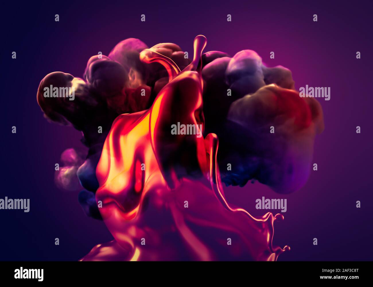 Colorful smoke.3d rendering 3d illustration Stock Photo - Alamy