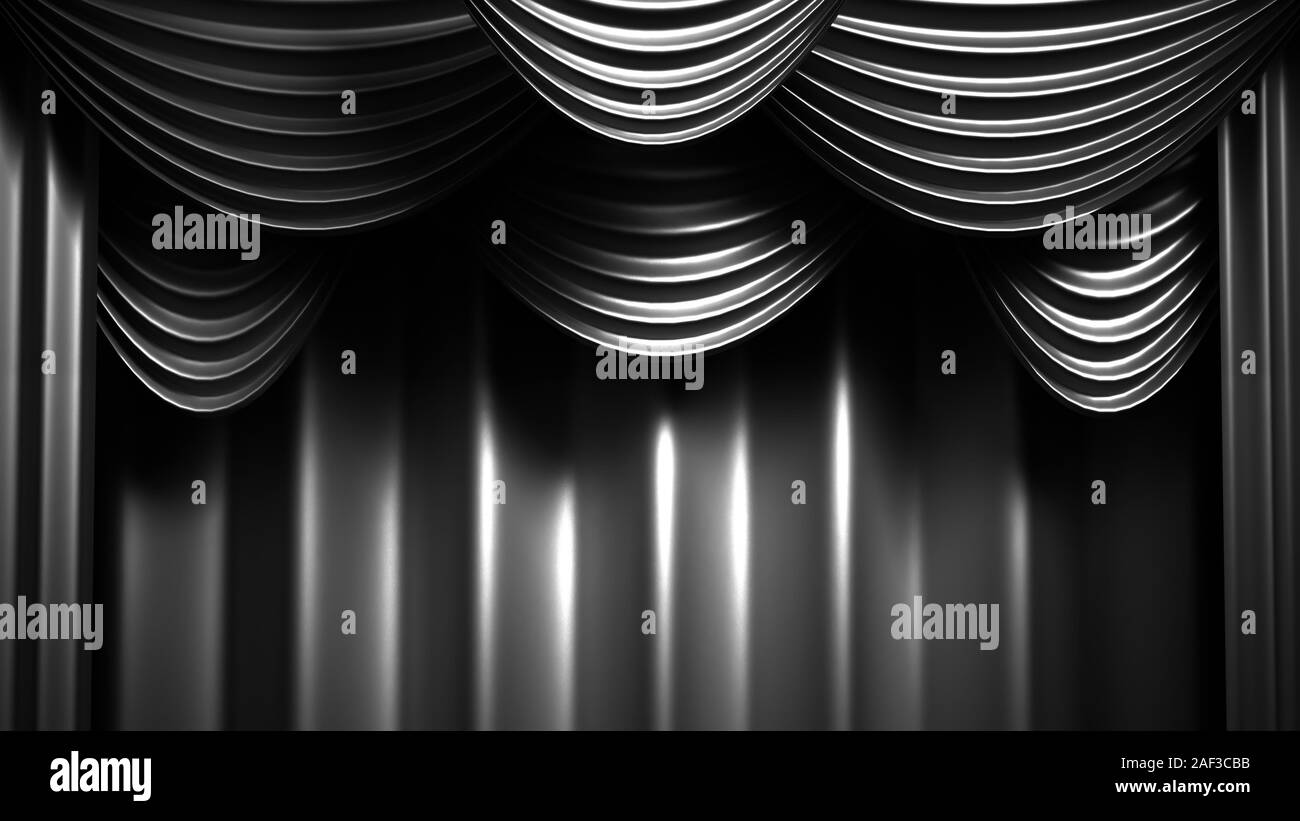 Beautiful, abstract background with curtain fabric, drape, pedestal ...