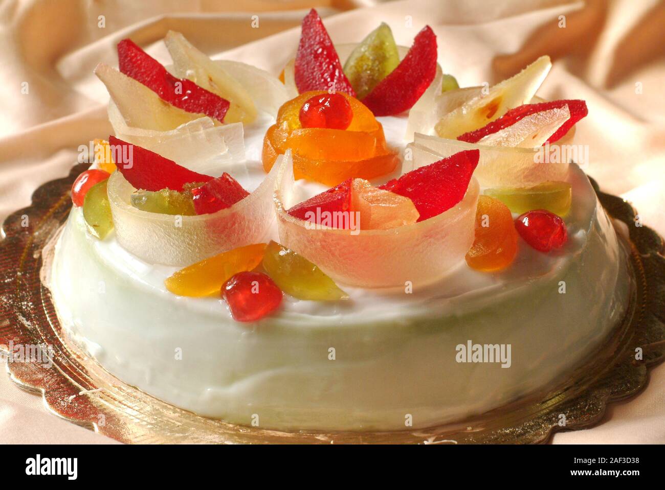 Italian food recipe, the traditional Sicily dessert Cassata prepared ...