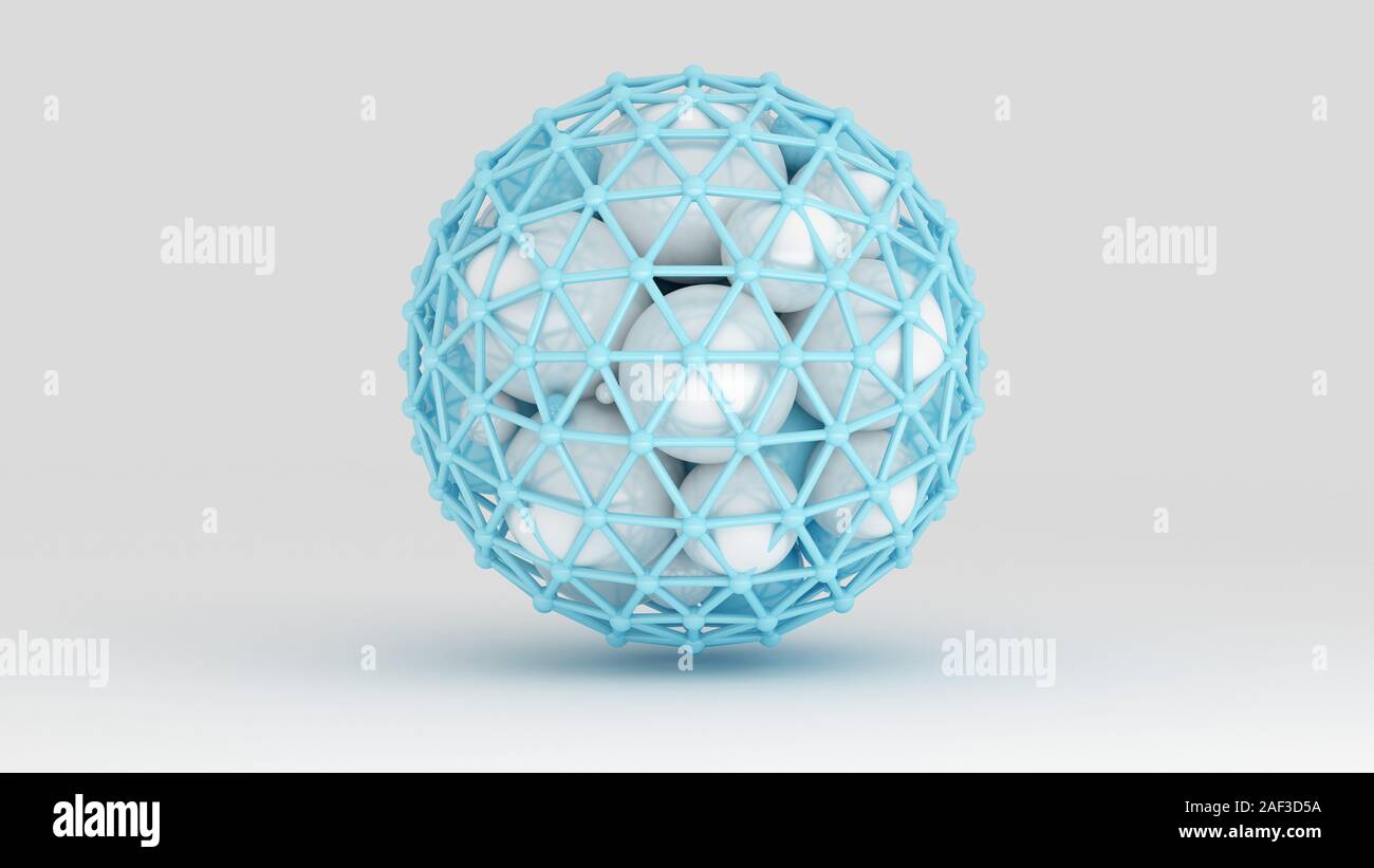 Background with balls. 3d rendering, 3d illustration Stock Photo - Alamy