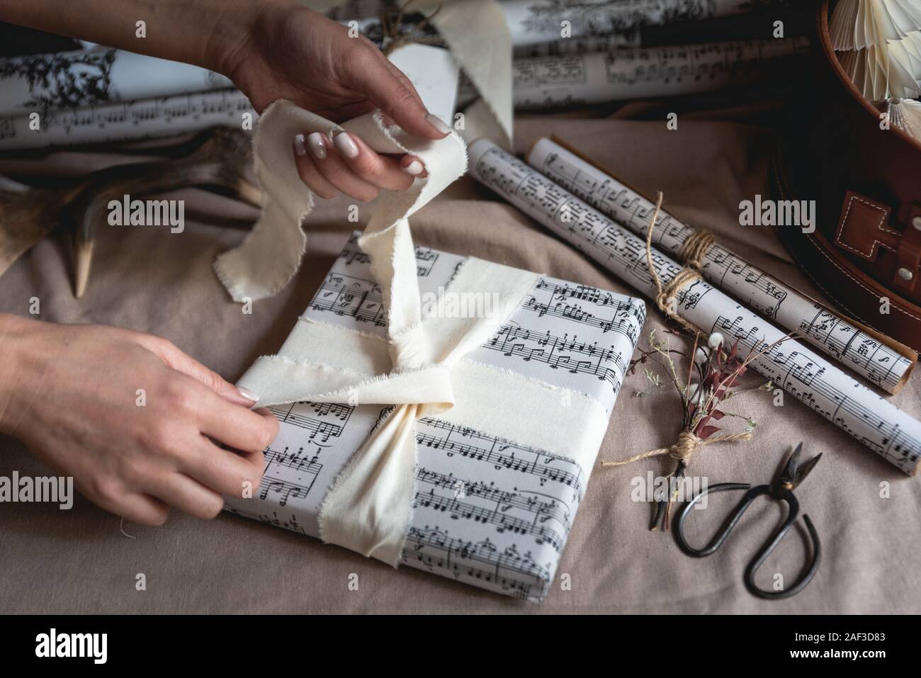 Stylish gift box hi-res stock photography and images - Alamy