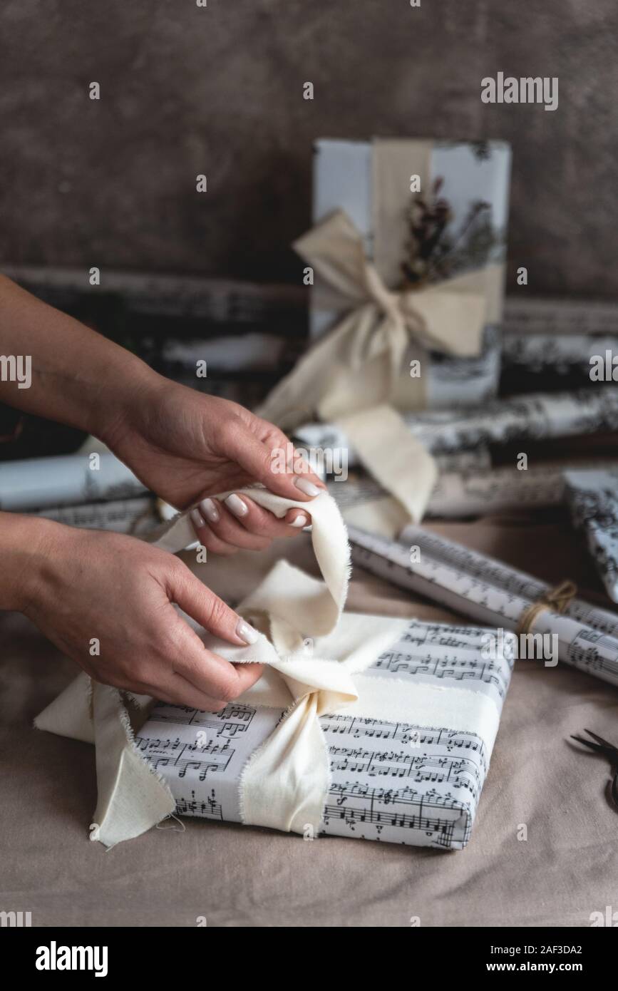 Stylish gift box hi-res stock photography and images - Alamy