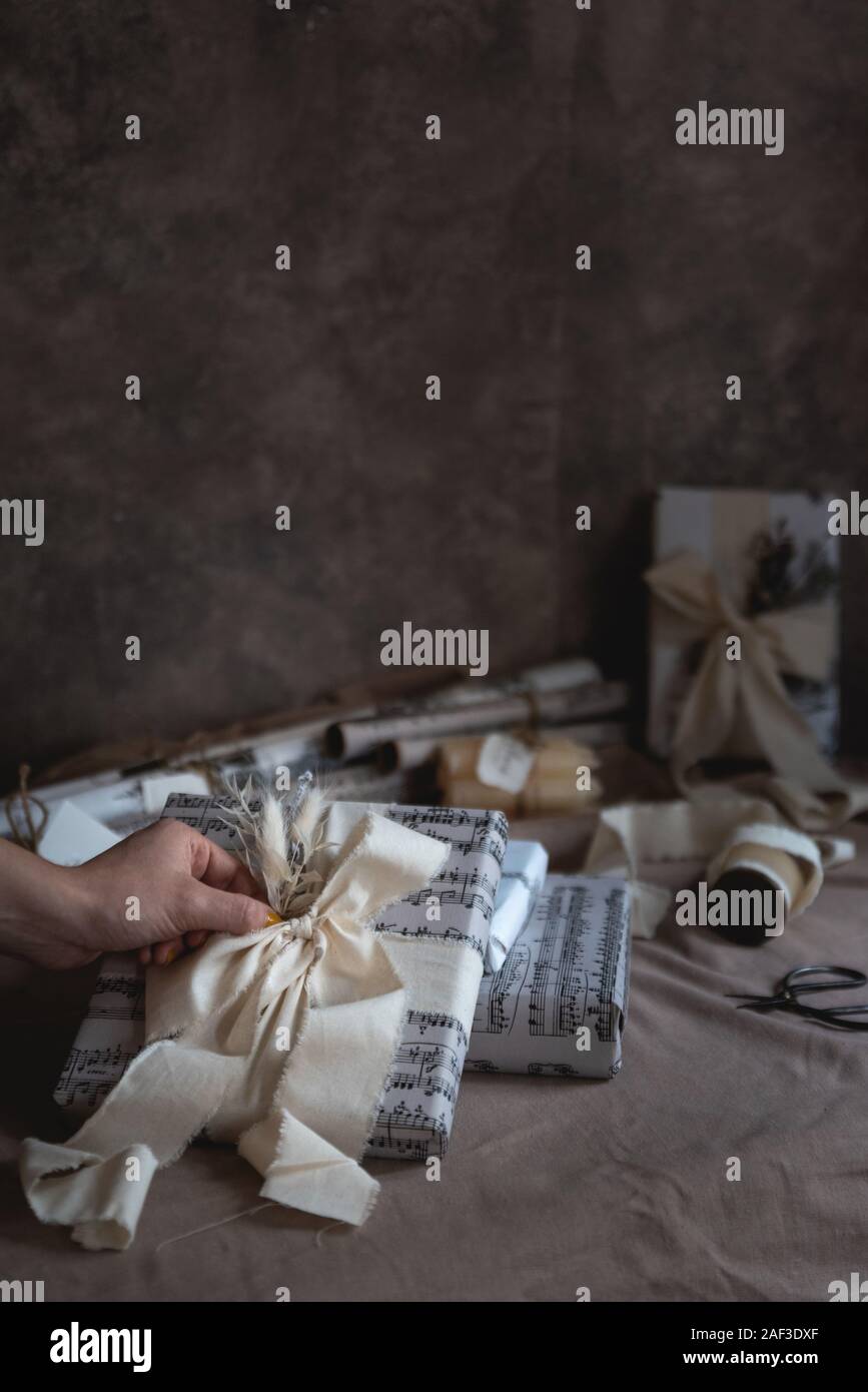 Stylish gift box hi-res stock photography and images - Alamy