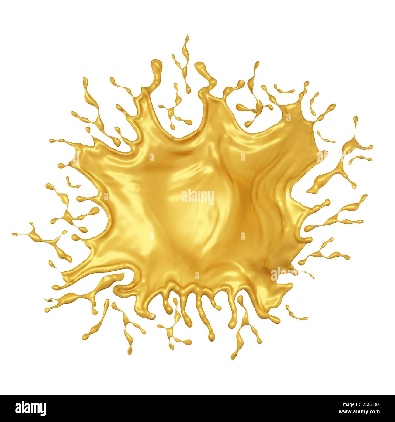 Isolated splash of caramel on a white background,3d rendering, 3d ...