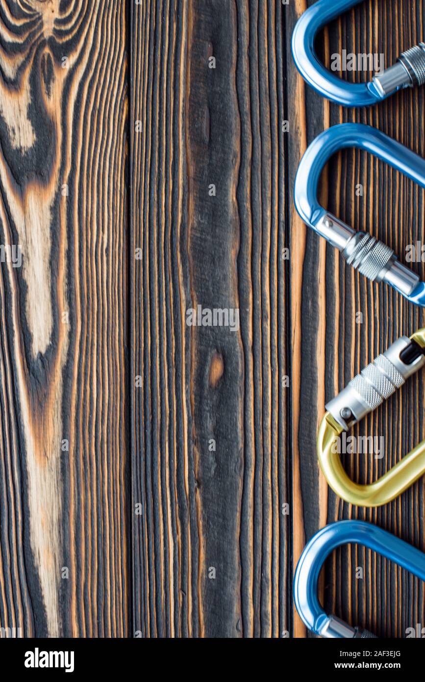 Ready for the competition. Isolated photo of climbing equipment. Parts ...