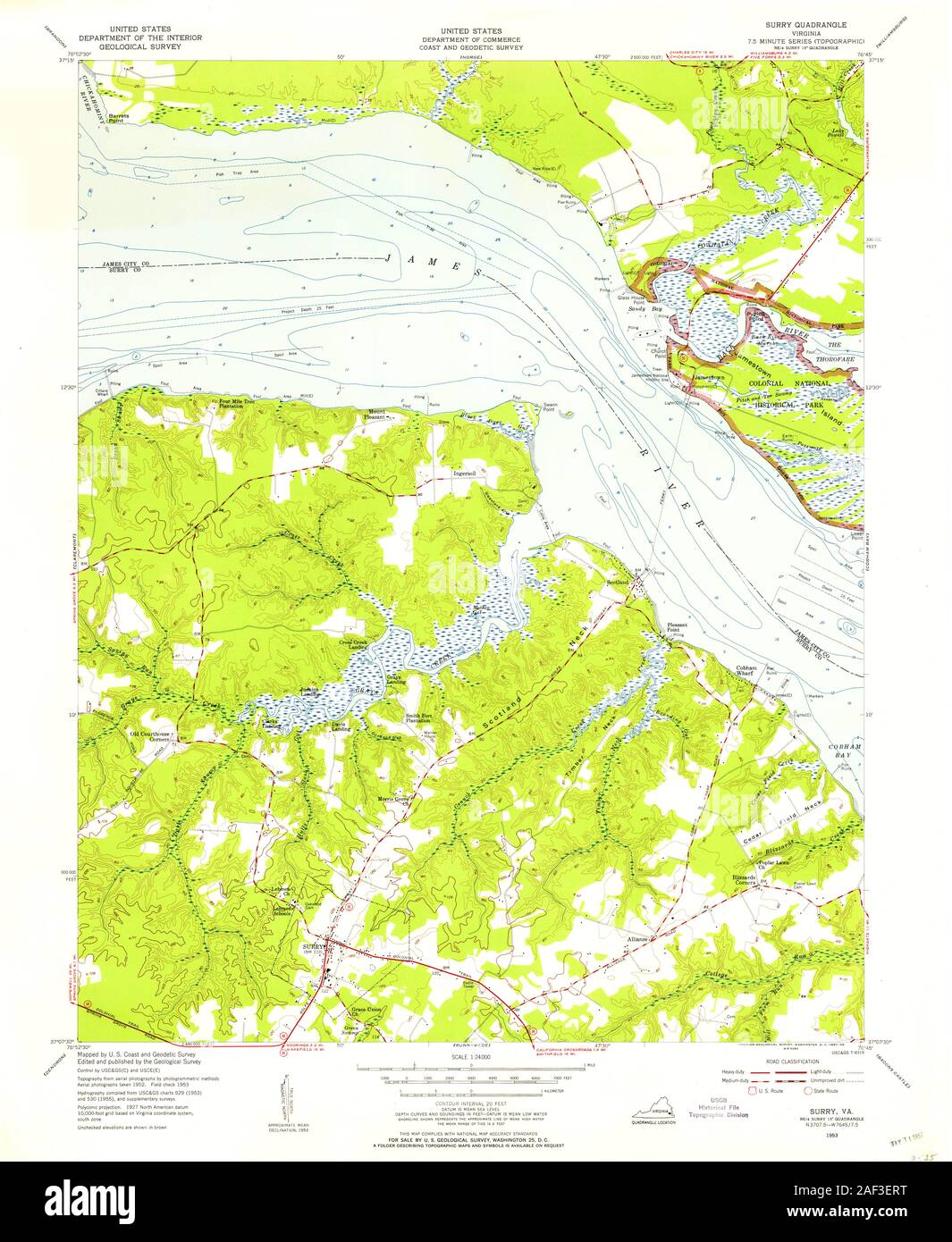 Surry map hi-res stock photography and images - Alamy