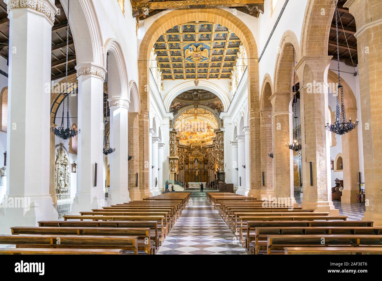 Innenraum der Kathedrale San Gerlando, Agrigent, Sizilien, Italien ...