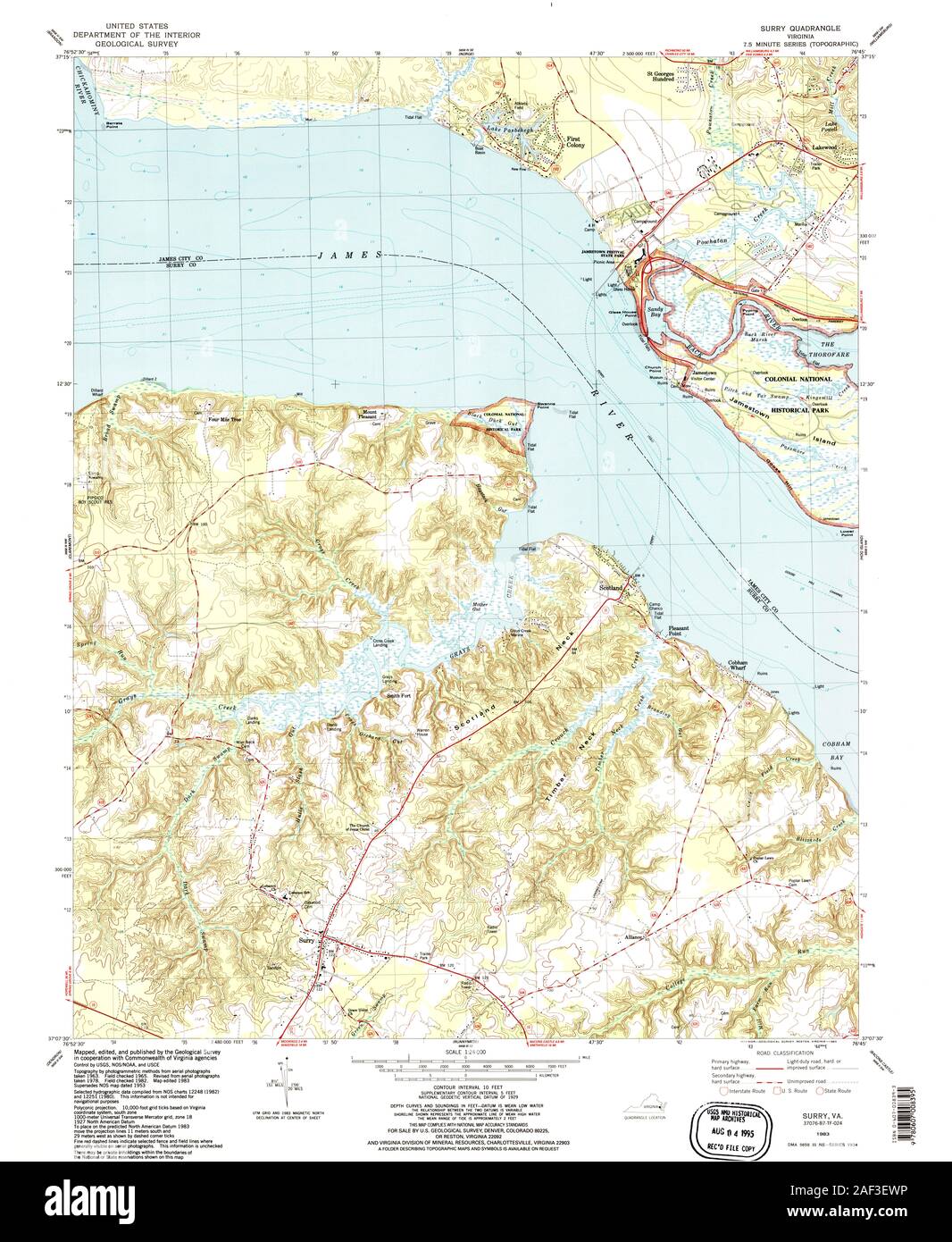 Surry map hi-res stock photography and images - Alamy