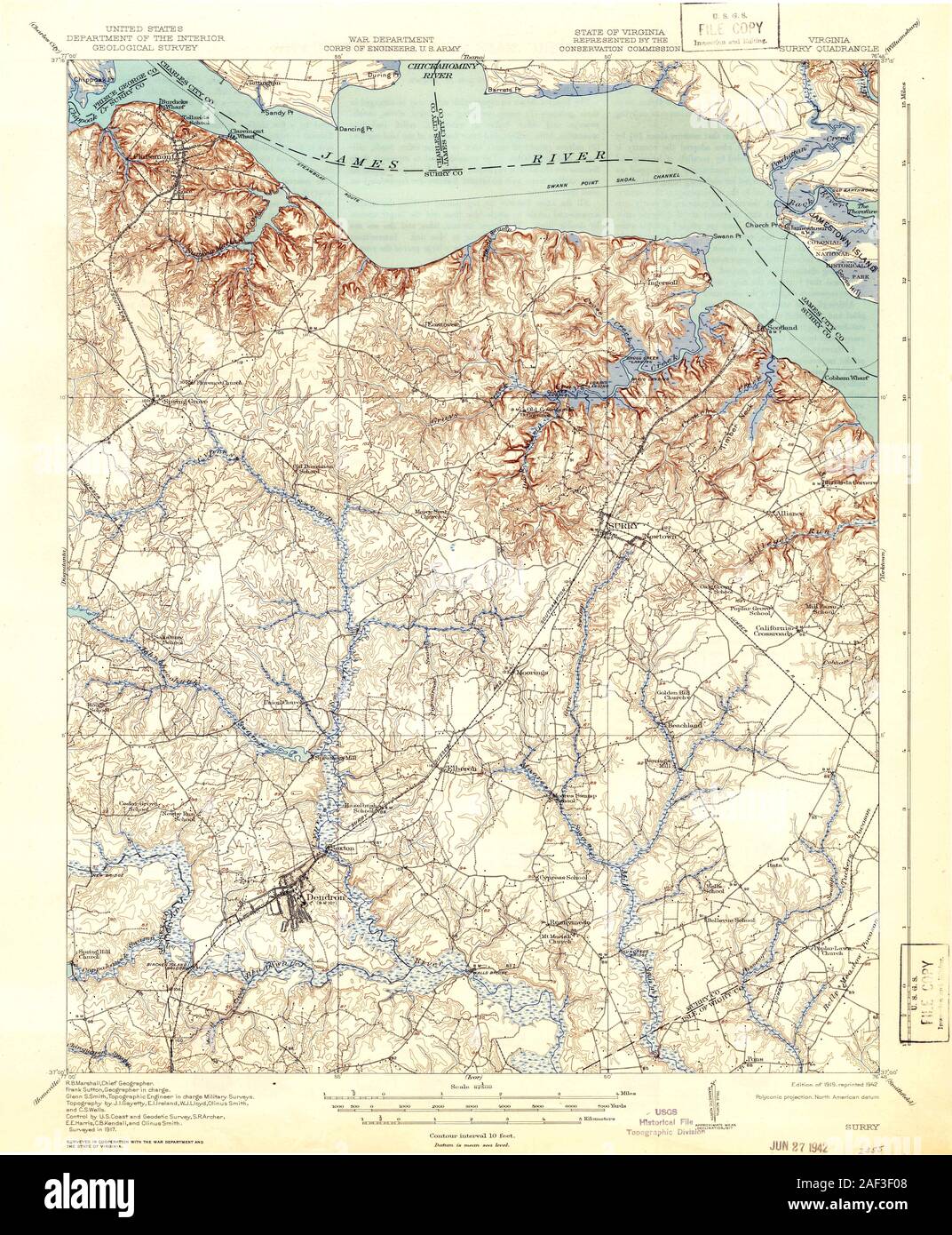 Surry map hi-res stock photography and images - Alamy