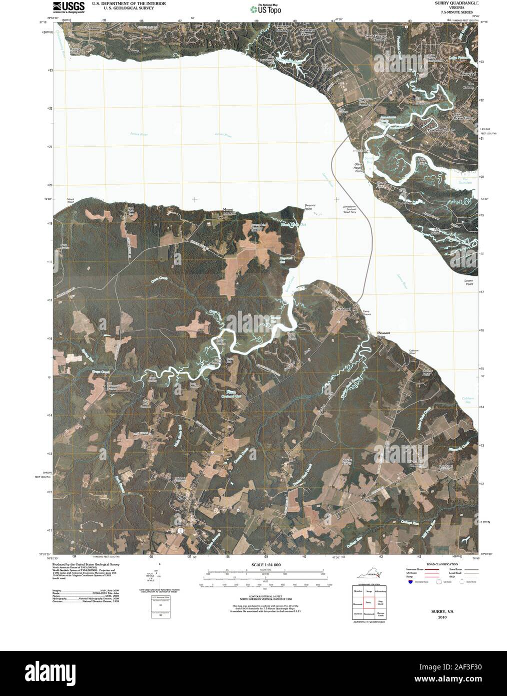 Surry map hi-res stock photography and images - Alamy