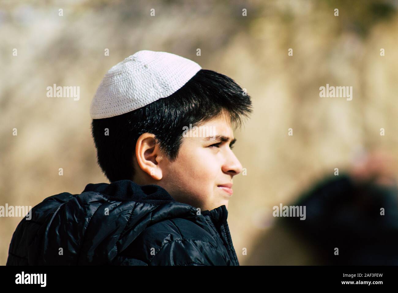 Jerusalem Israel December 12, 2019 View of unknown kids participating ...