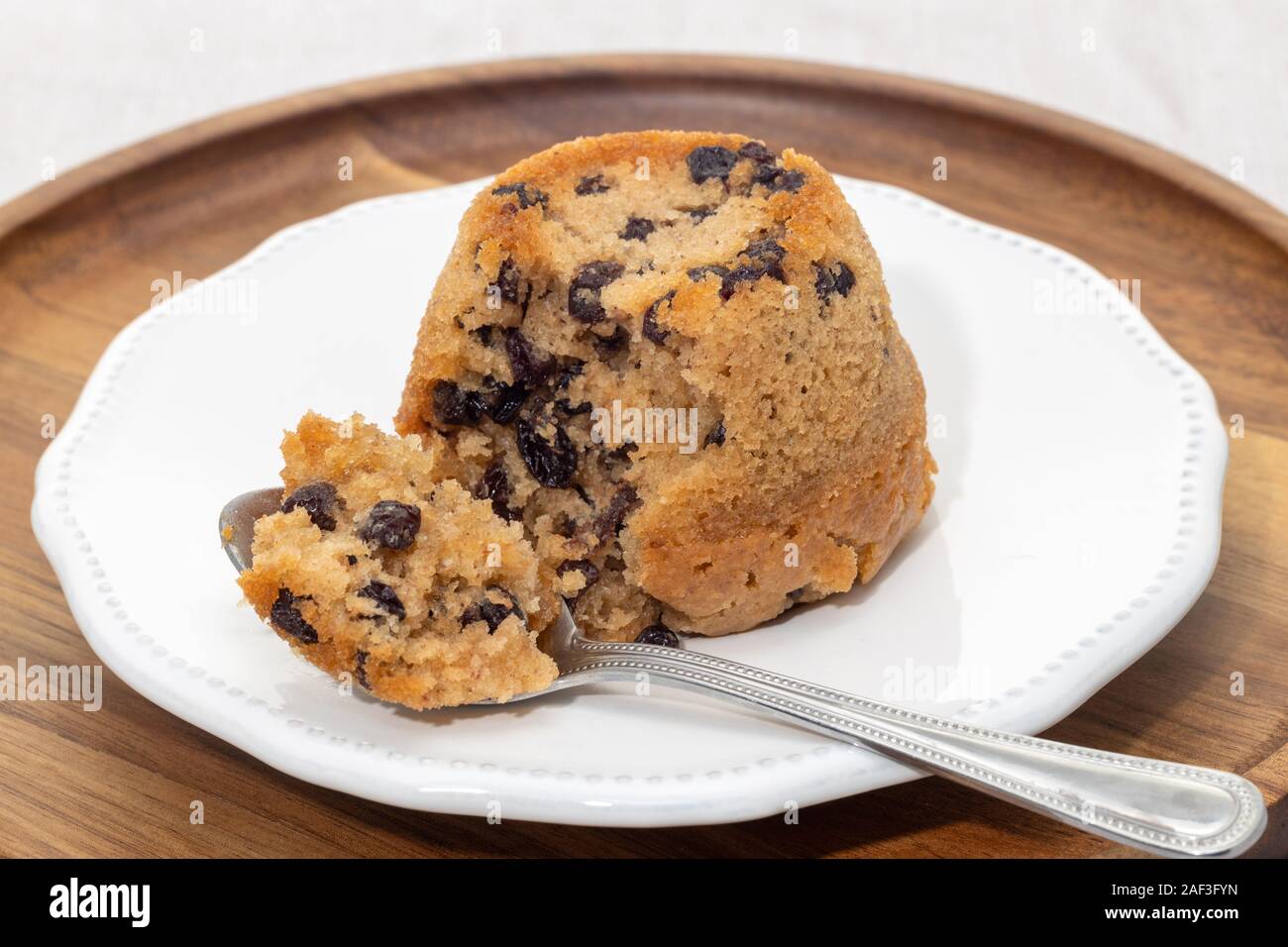 Classic British spotted dick pudding Stock Photo - Alamy