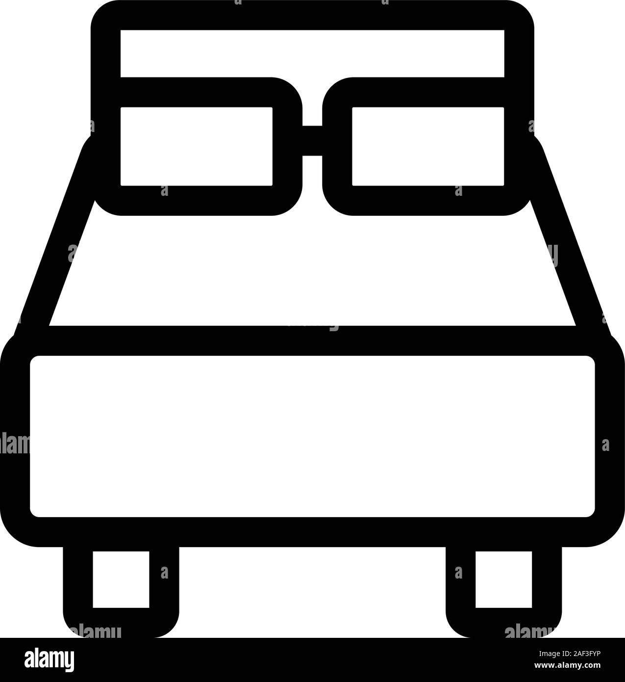 bed icon vector. Isolated contour symbol illustration Stock Vector ...