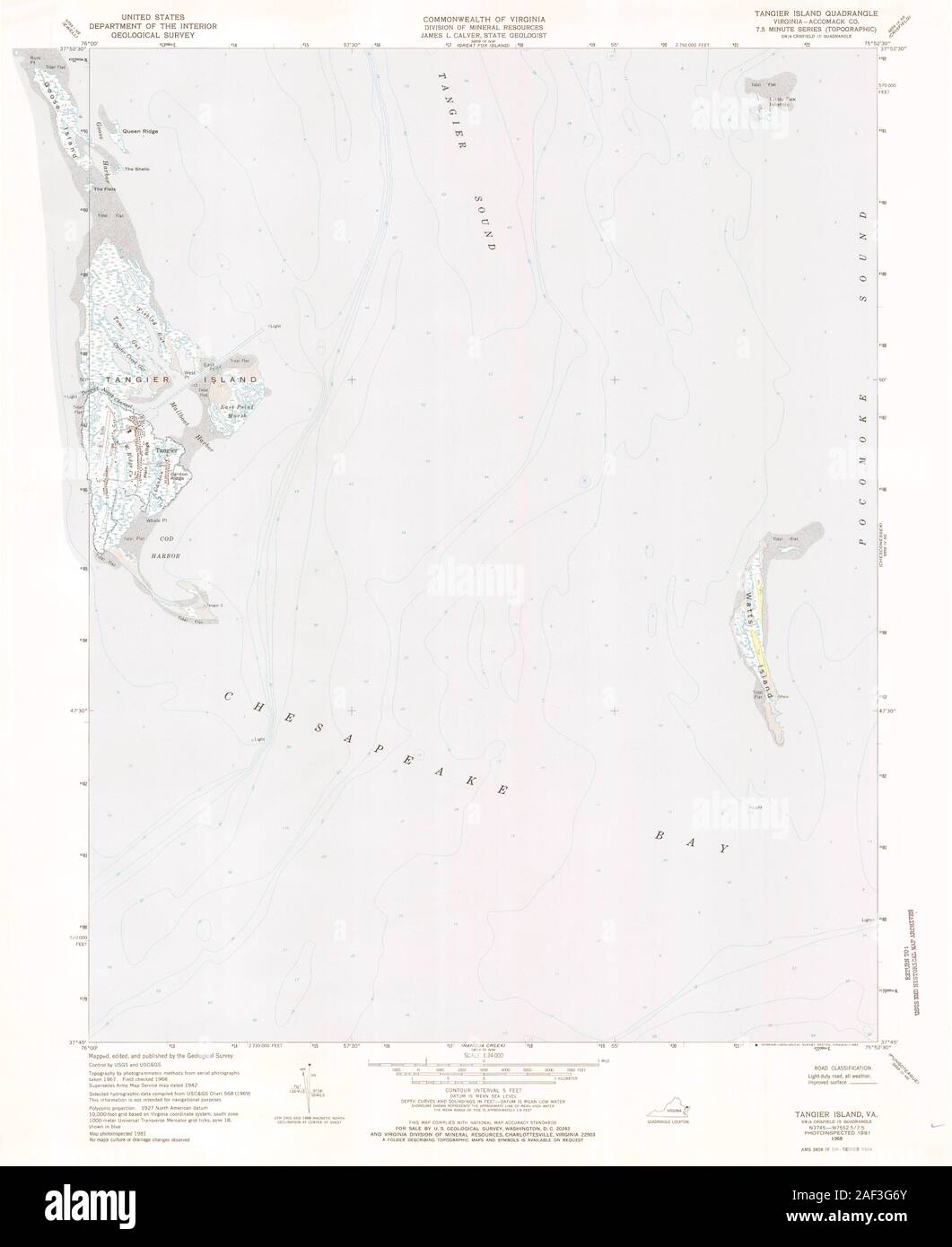 Tangier island map hi-res stock photography and images - Alamy