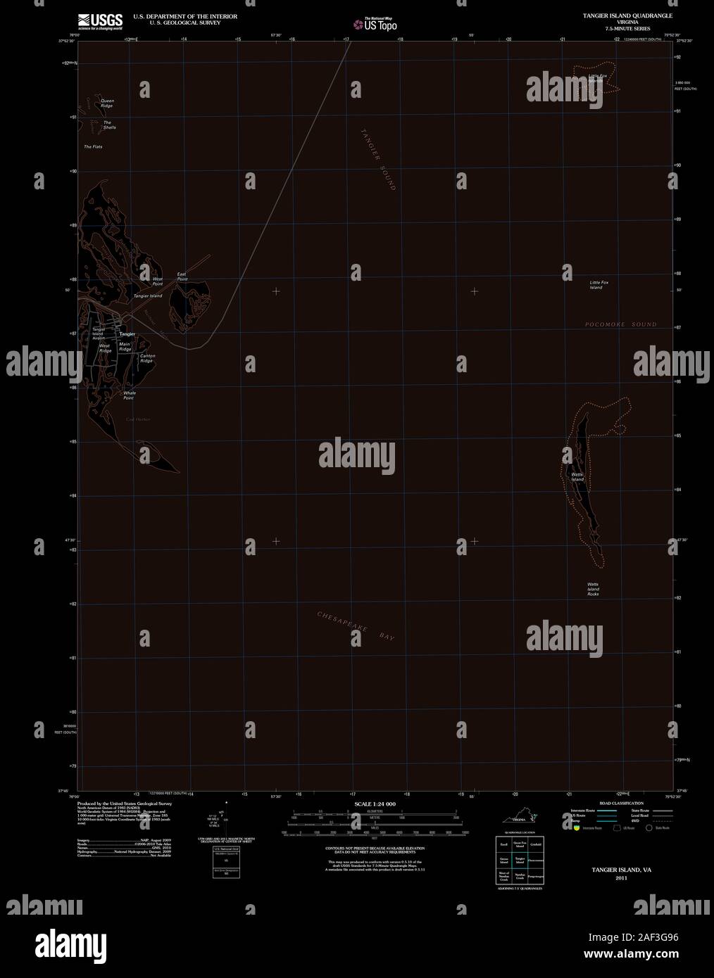 Tangier island map hi-res stock photography and images - Alamy