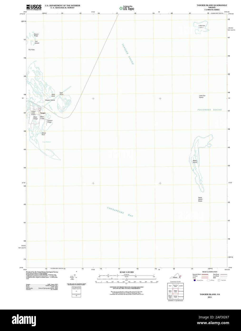 Tangier island map hi-res stock photography and images - Alamy