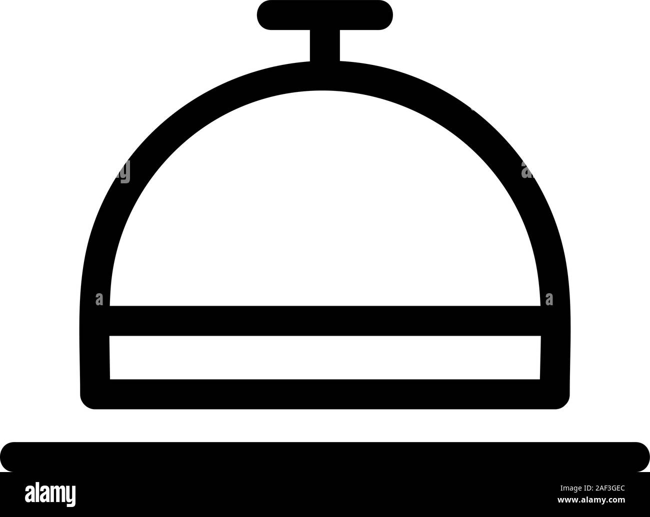serve dishes icon vector. Isolated contour symbol illustration Stock ...