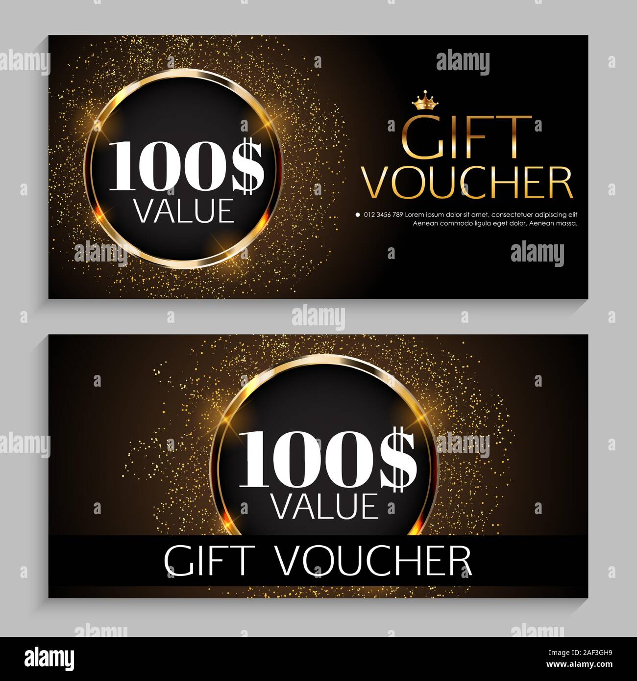 Abstract Gift Voucher Template Vector Illustration Stock Vector Image ...