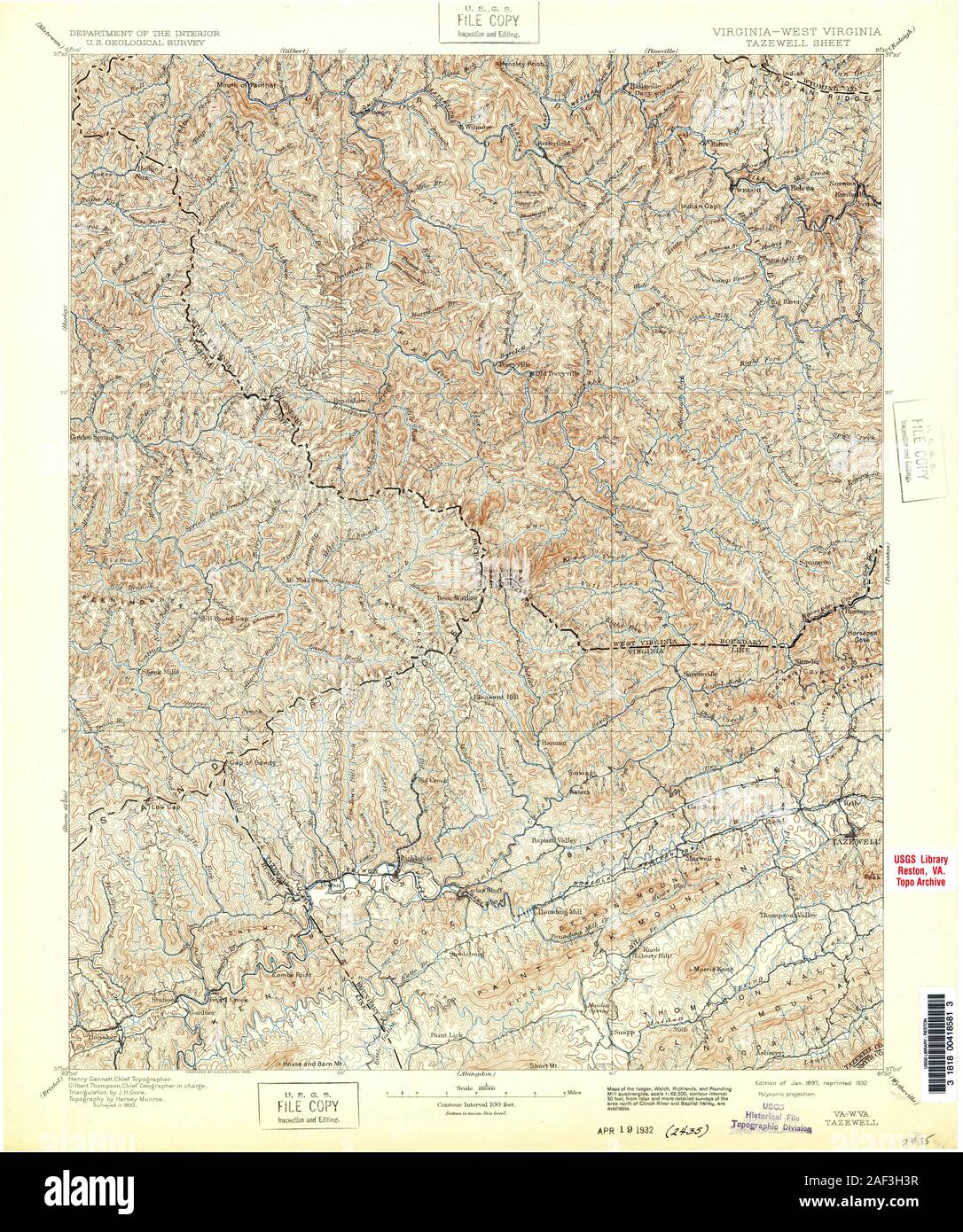Map of tazewell hi-res stock photography and images - Alamy