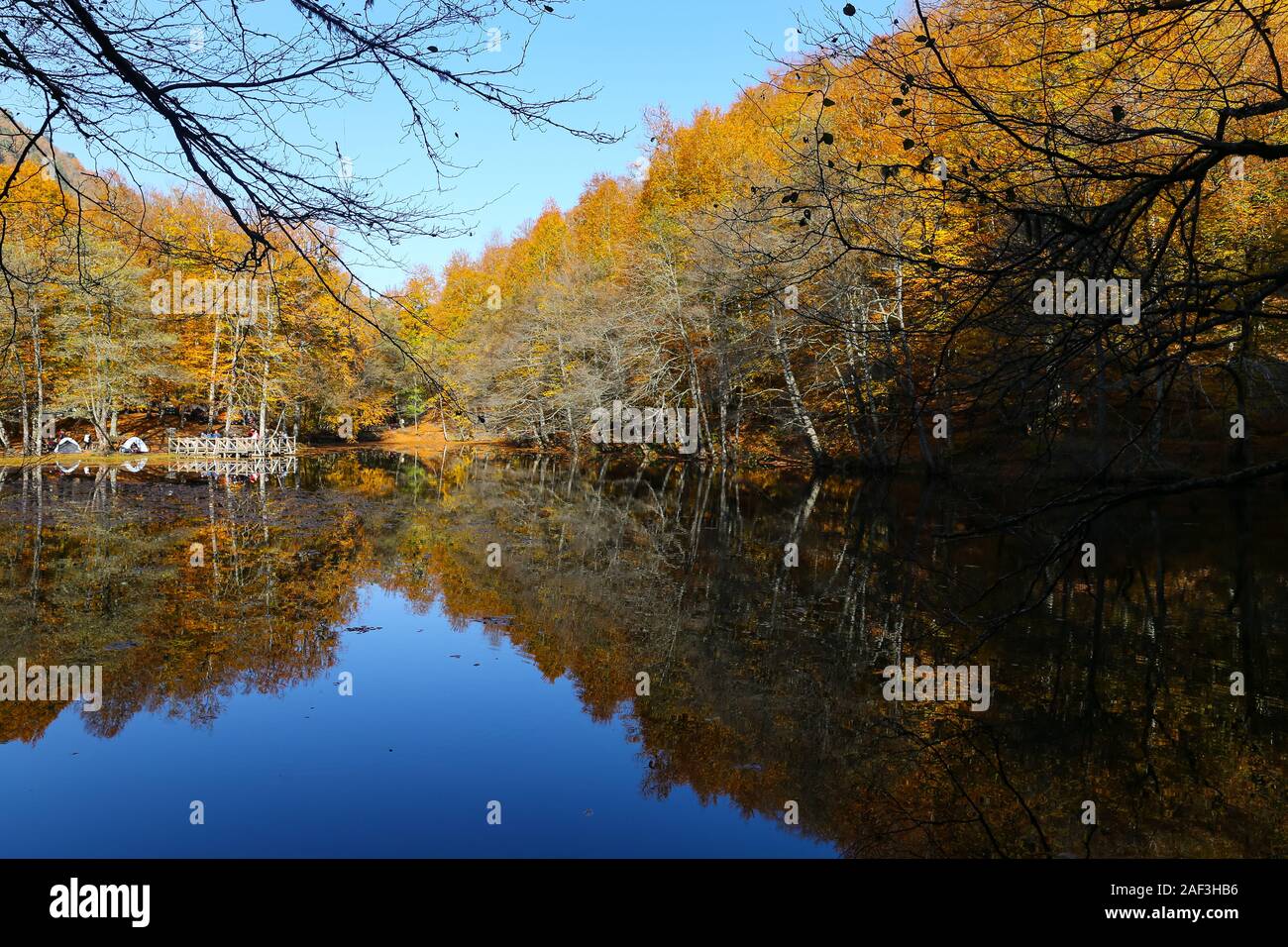 Derin Lake in Yedigoller National Park, Bolu City, Turkey Stock Photo ...