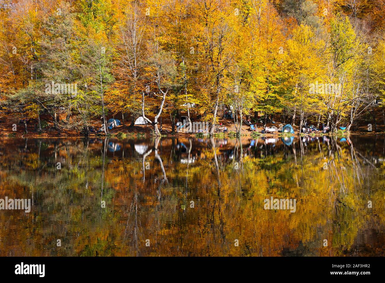 Buyuk Lake in Yedigoller National Park, Bolu City, Turkey Stock Photo ...