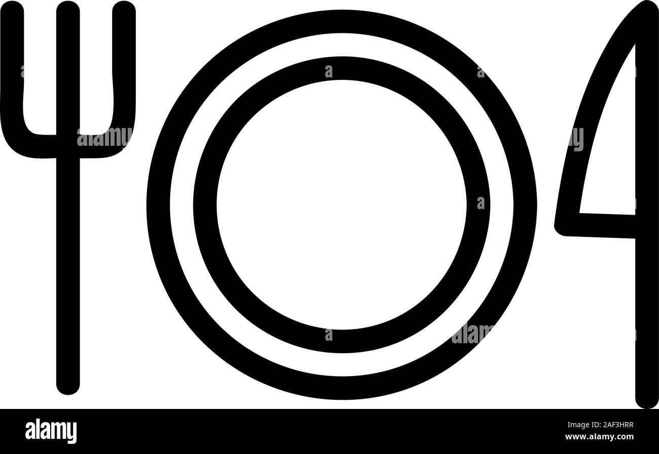 Cutlery icon vector. Isolated contour symbol illustration Stock Vector ...