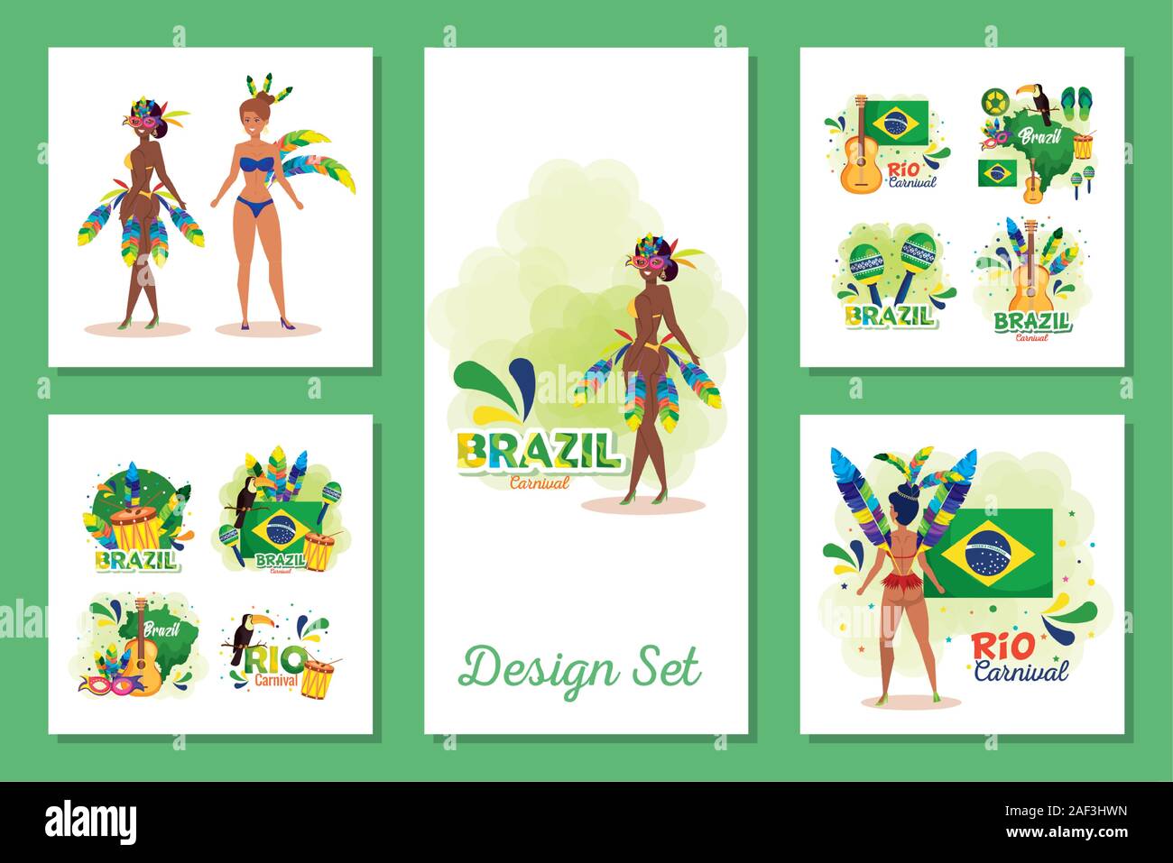 Brazil rio carnival dancers Stock Vector Images - Alamy
