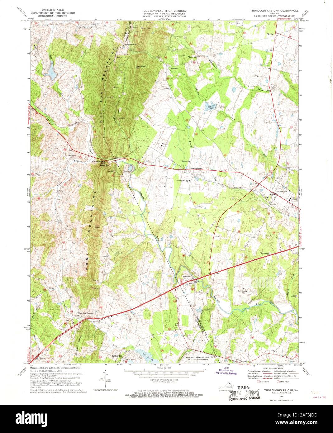 VA Thoroughfare Gap 186955 1966 24000 Stock Photo - Alamy