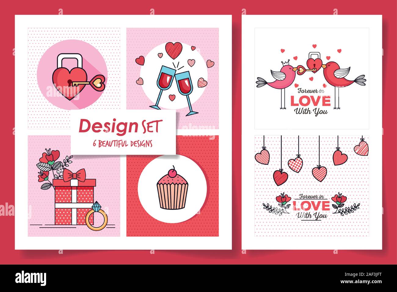 Set of cupcake designs Stock Vector Images - Alamy