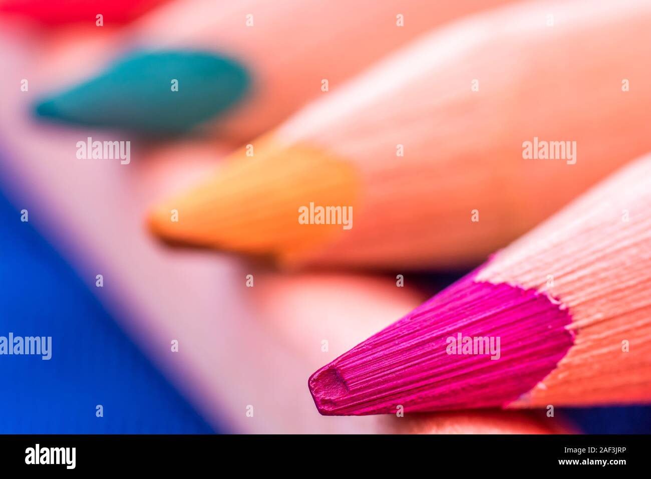 Colorful crayons with intense colors Stock Photo - Alamy