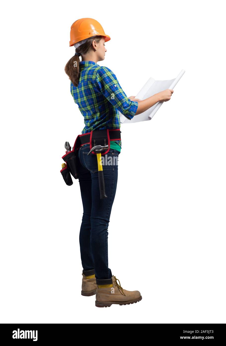 Woman hard hat professional engineer Cut Out Stock Images & Pictures ...