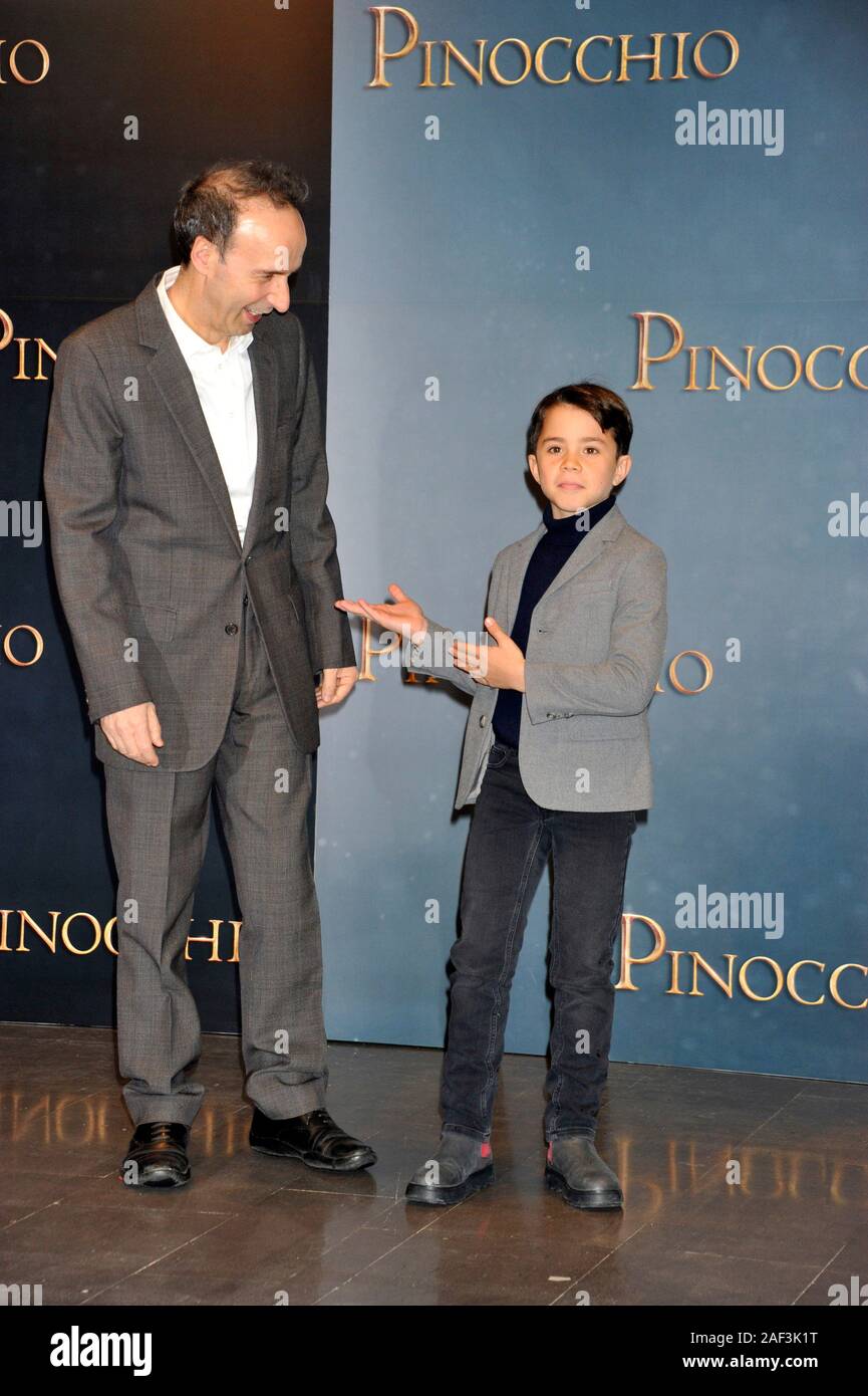 Roma, Italy. 12th Dec, 2019. Roma, Photocall del film Pinocchio ...