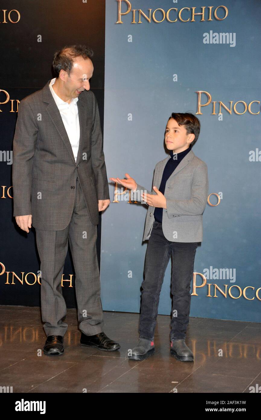 Roma, Italy. 12th Dec, 2019. Roma, Photocall del film Pinocchio ...