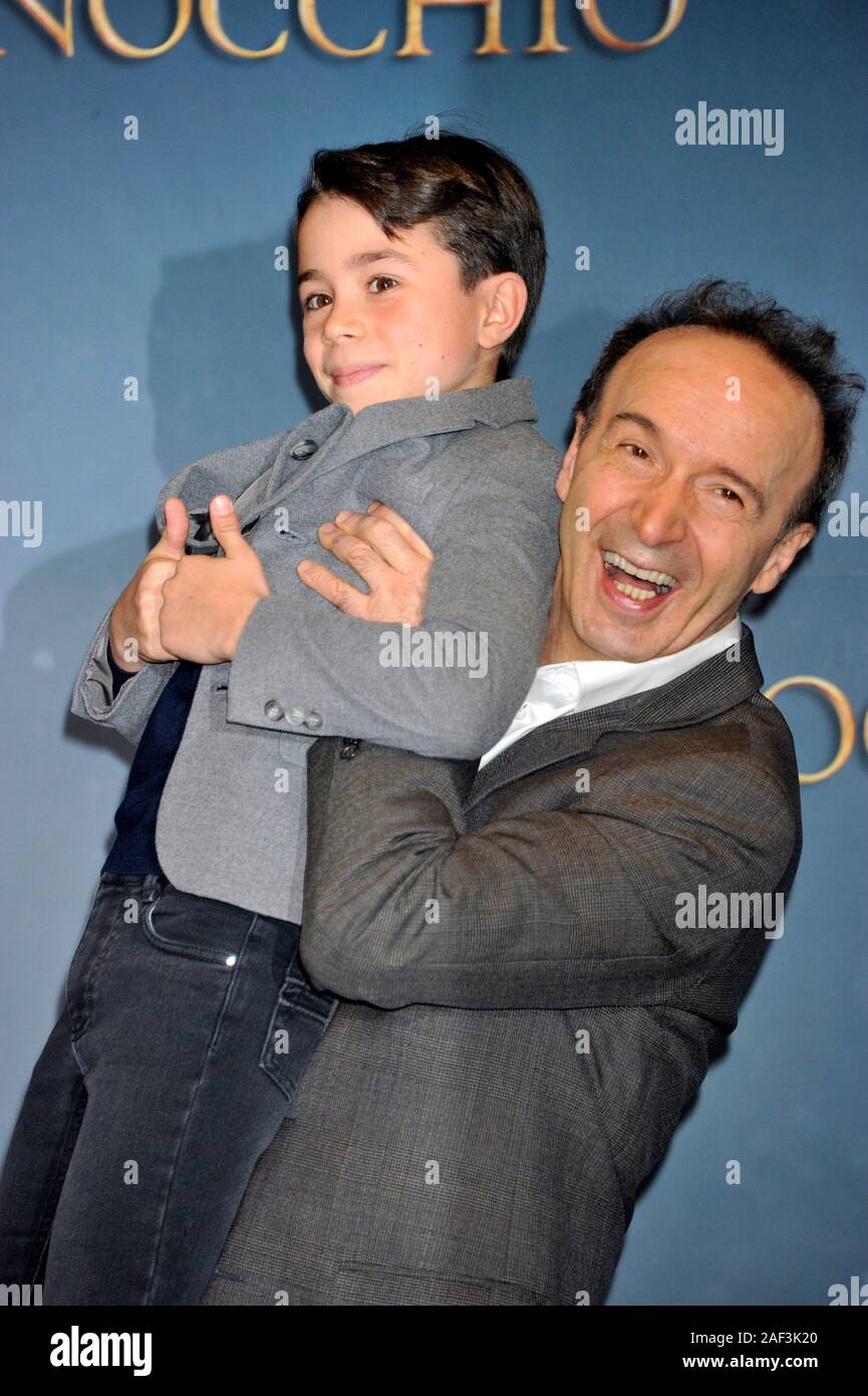 Roma, Italy. 12th Dec, 2019. Roma, Photocall del film Pinocchio ...
