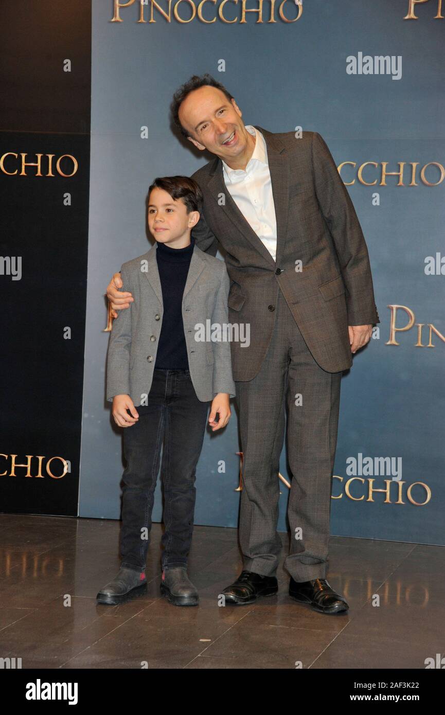 Roma, Italy. 12th Dec, 2019. Roma, Photocall del film Pinocchio ...