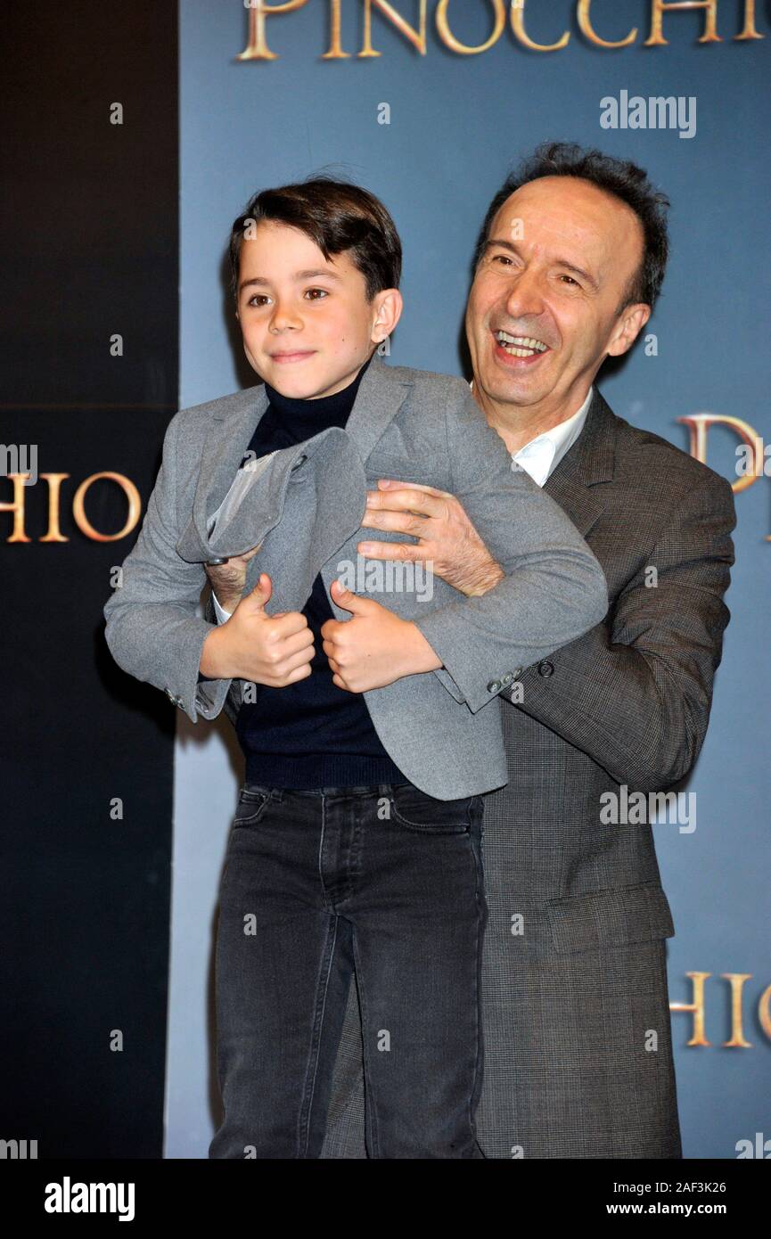Roma, Italy. 12th Dec, 2019. Roma, Photocall del film Pinocchio ...