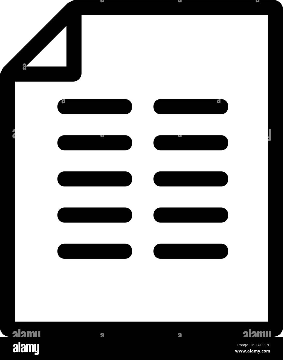 document for vector icon records. Isolated contour symbol illustration ...