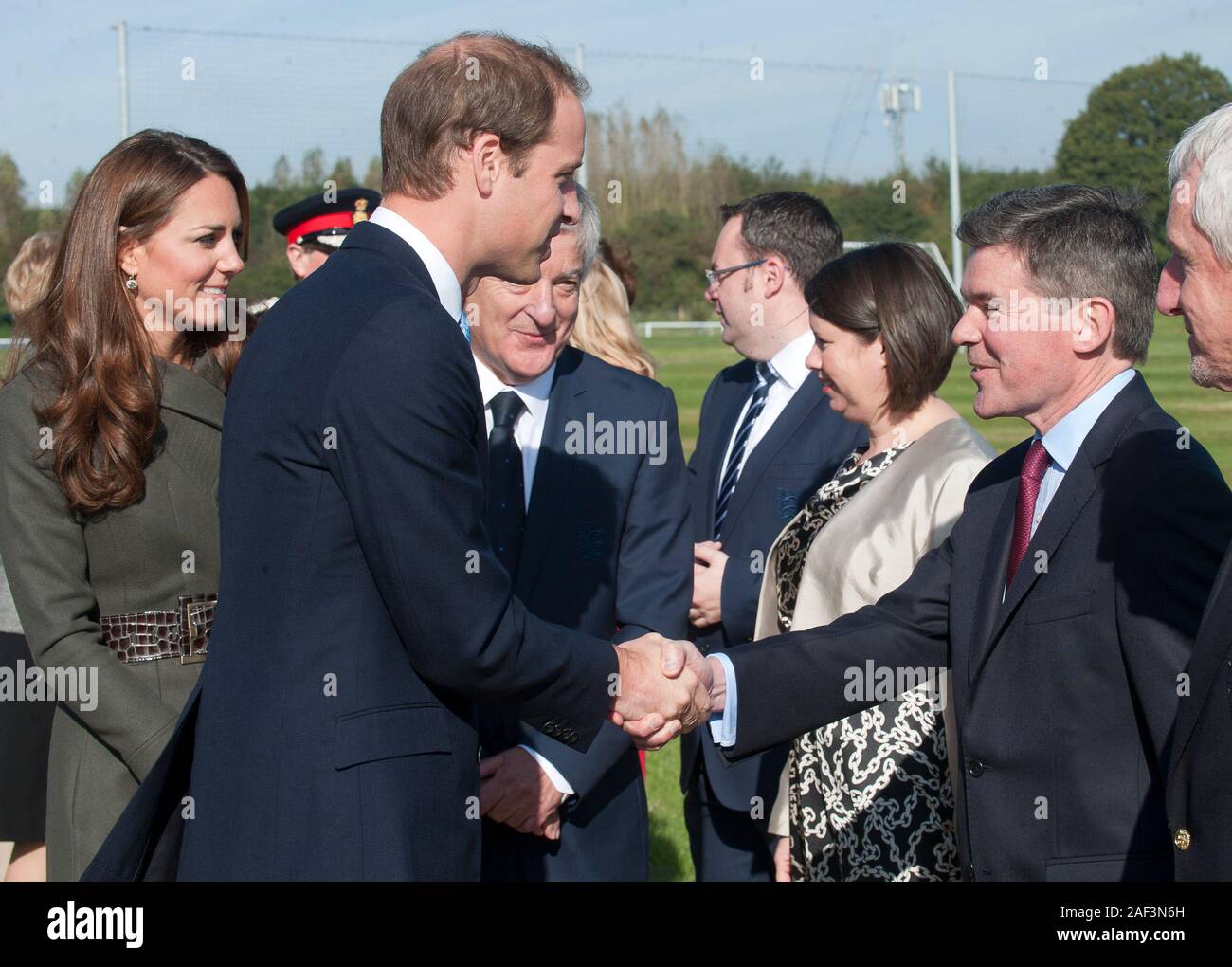 The Duke and Duchess of Cambridge meeting England players at the ...