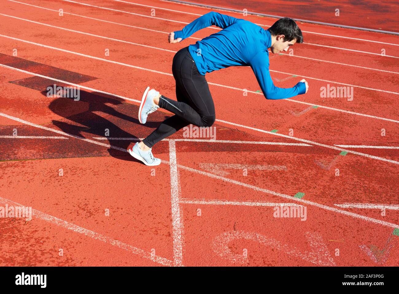 Running shoes starting line lane hi-res stock photography and images ...