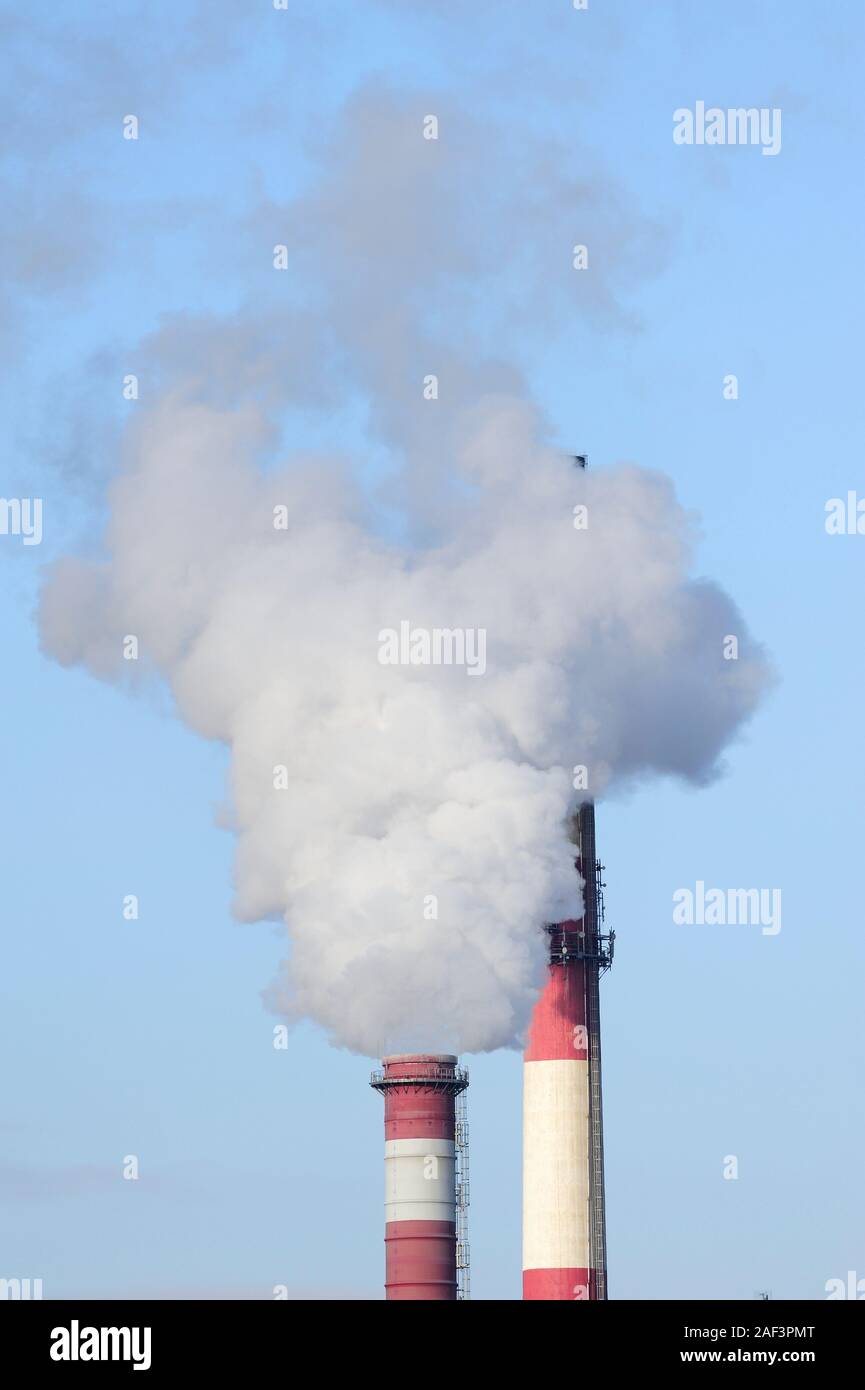 Coal Fired Power Station Air Pollution High Resolution Stock ...