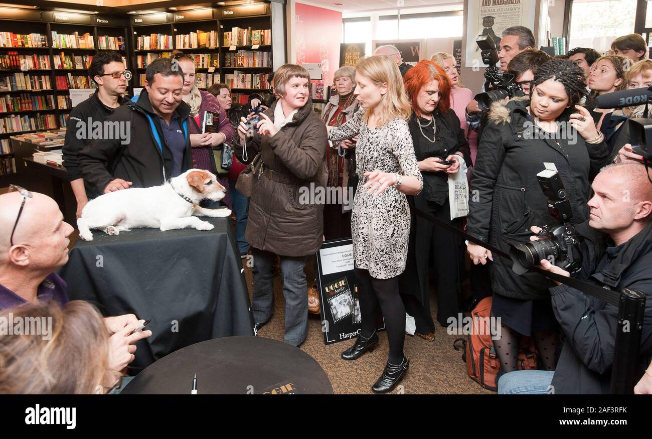 'Uggie' the Jack Russell star of the film The Artist' making a public ...